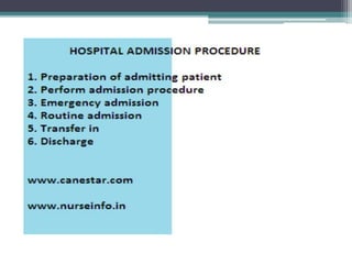 Admission Procedure for Hospital services NABH ppt.pptx | First Aid ...