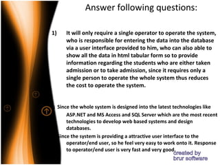 Admission system development | ZIP