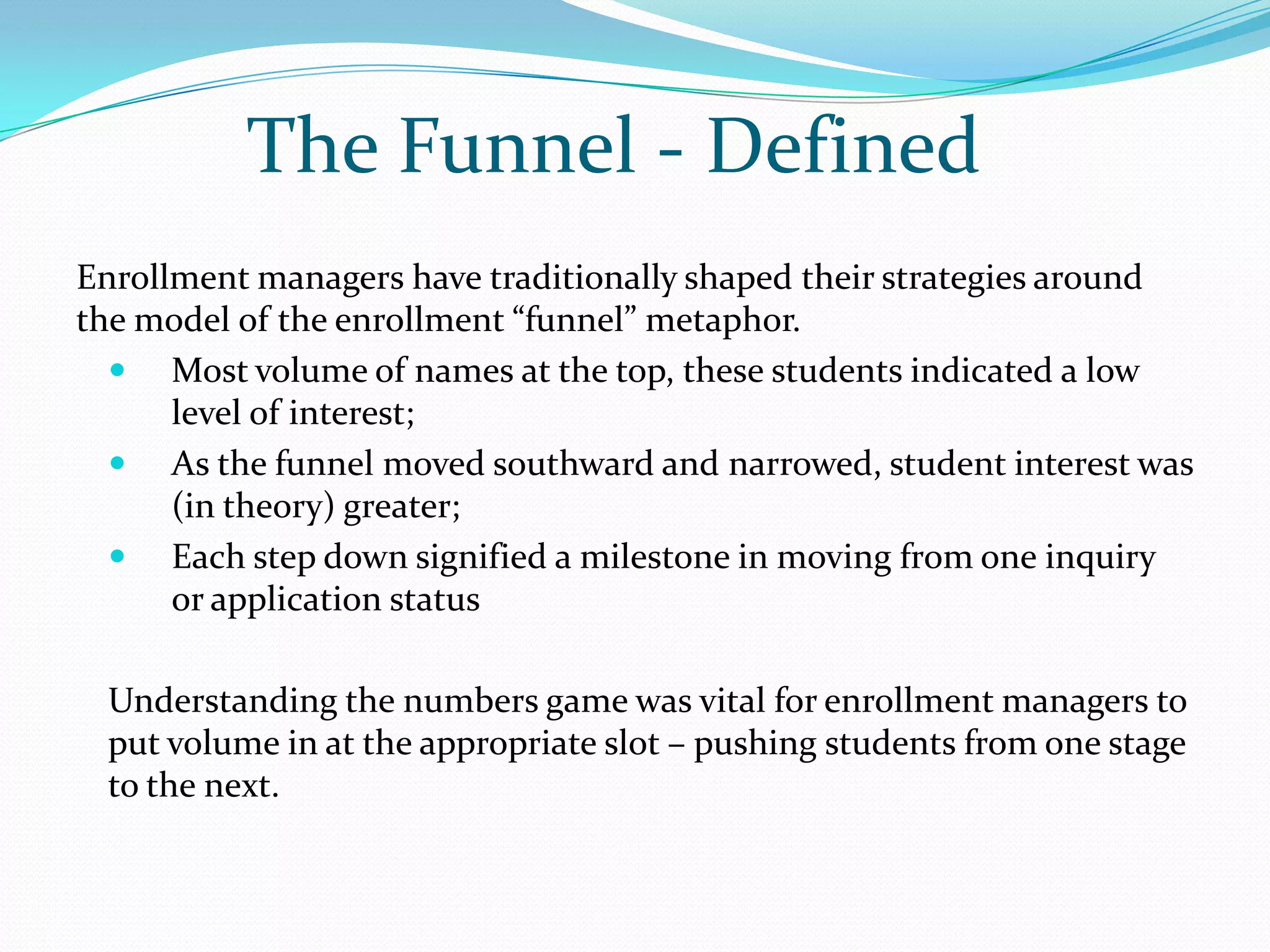 The New Admissions Funnel | PPTX