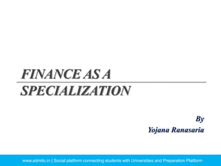 Finance as a specialisation | PPTX