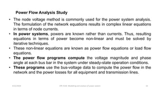 Admittance model and Power flow study.pptx