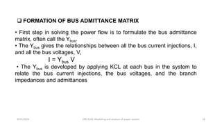 Admittance model and Power flow study.pptx