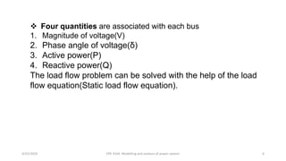 Admittance model and Power flow study.pptx