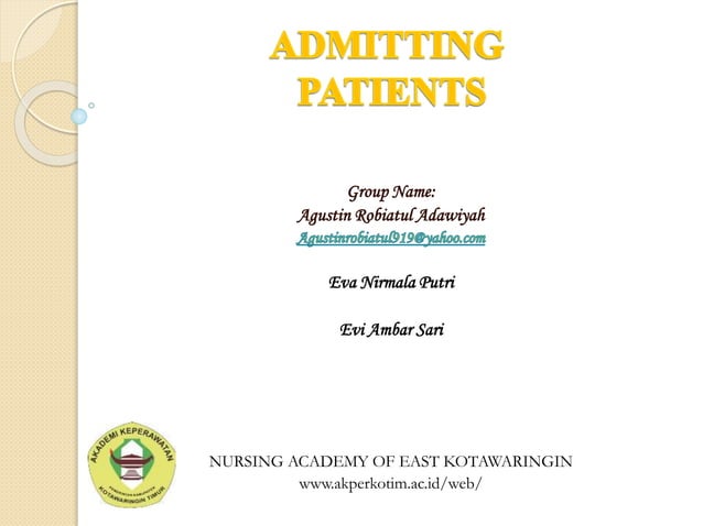 Admitting patients | PPT