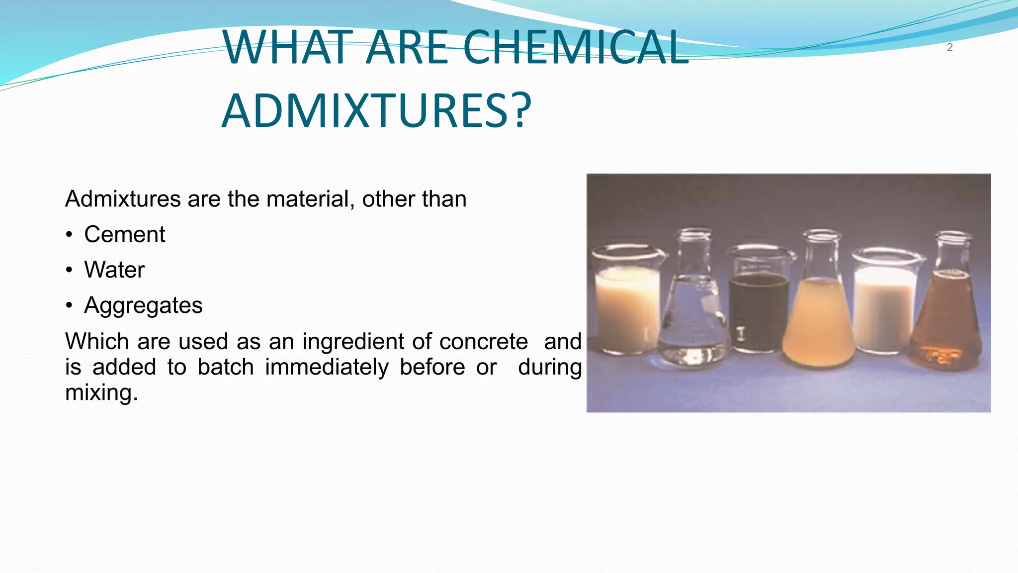 Admixture of concrete power point presentation | PPTX