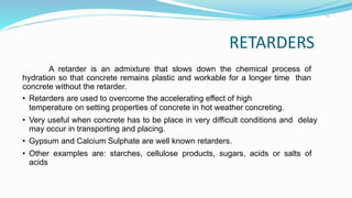 Admixture of concrete power point presentation | PPTX