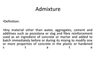 Admixture.ppt | Chemistry | Science