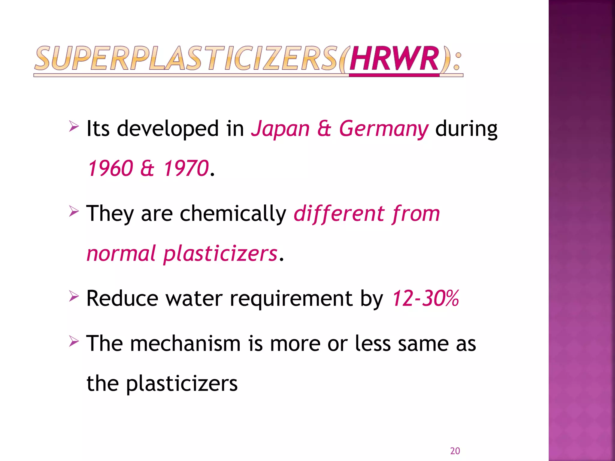 Admixture of concrete | PPT