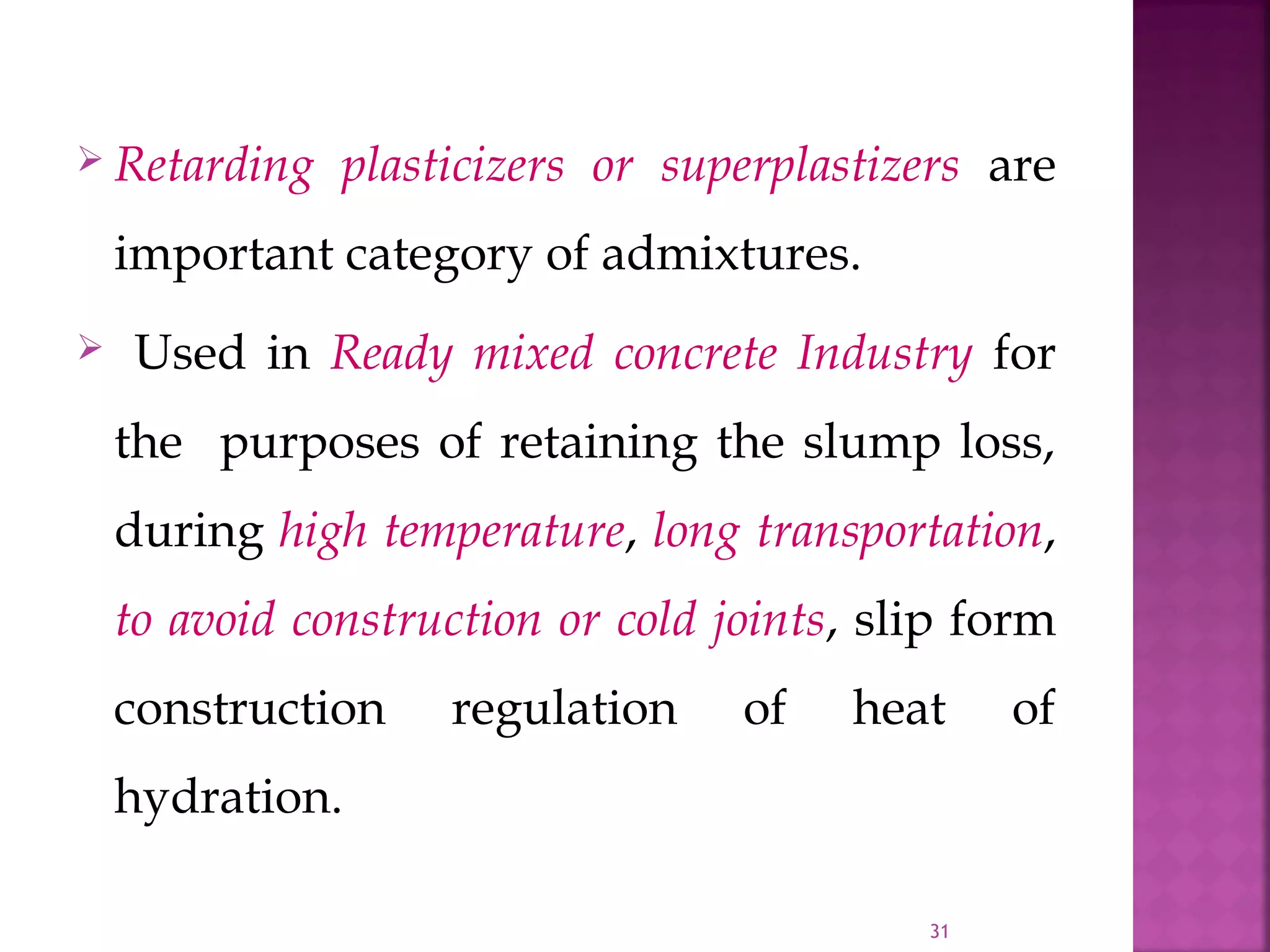 Admixture of concrete | PPT