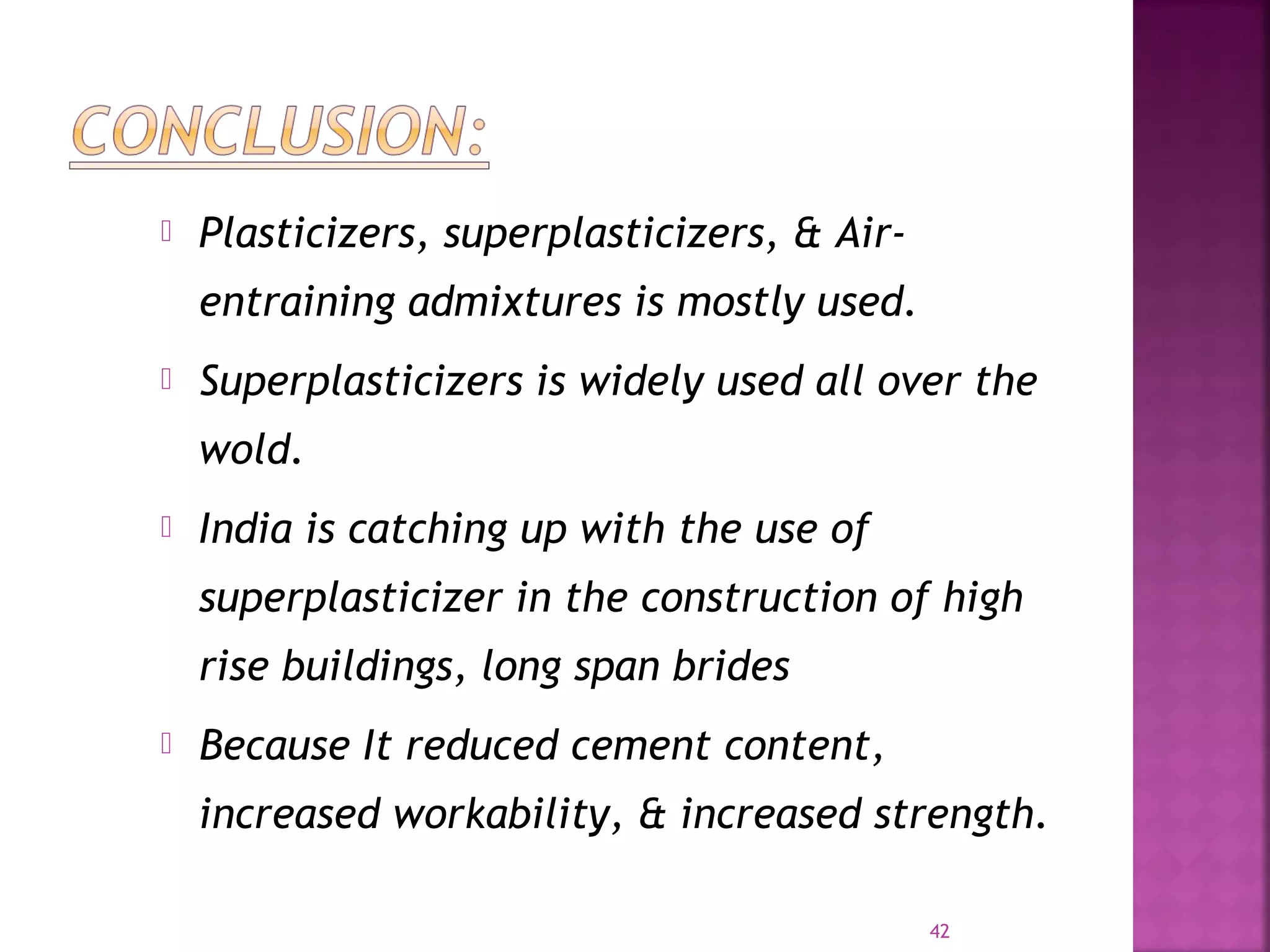 Admixture of concrete | PPT