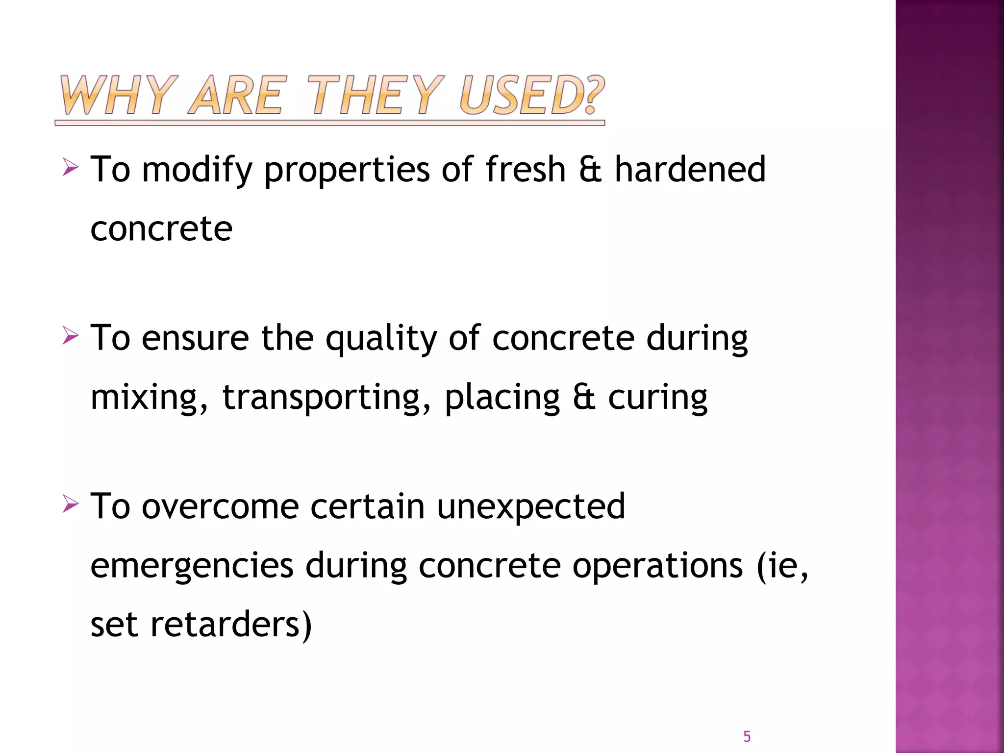 Admixture of concrete | PPT