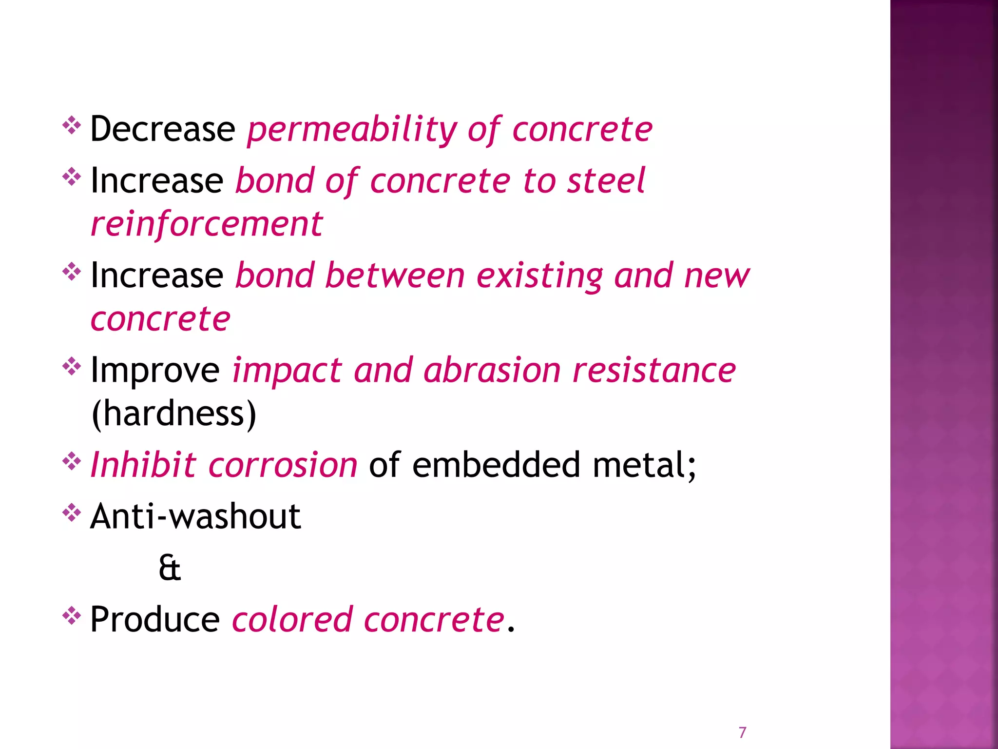 Admixture of concrete | PPT