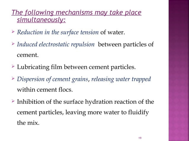 Admixture of concrete | PPT | Chemistry | Science