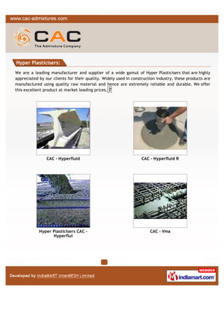 Concrete Additives & Chemicals Pvt. Ltd, Navi Mumbai, R&D laboratory | PDF
