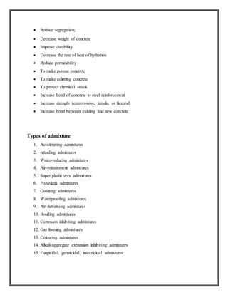 Admixtures | DOCX