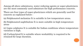 Concrete Technology: Admixtures and their usage.pptx