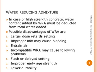 Admixtures in concrete concrete technology | PDF
