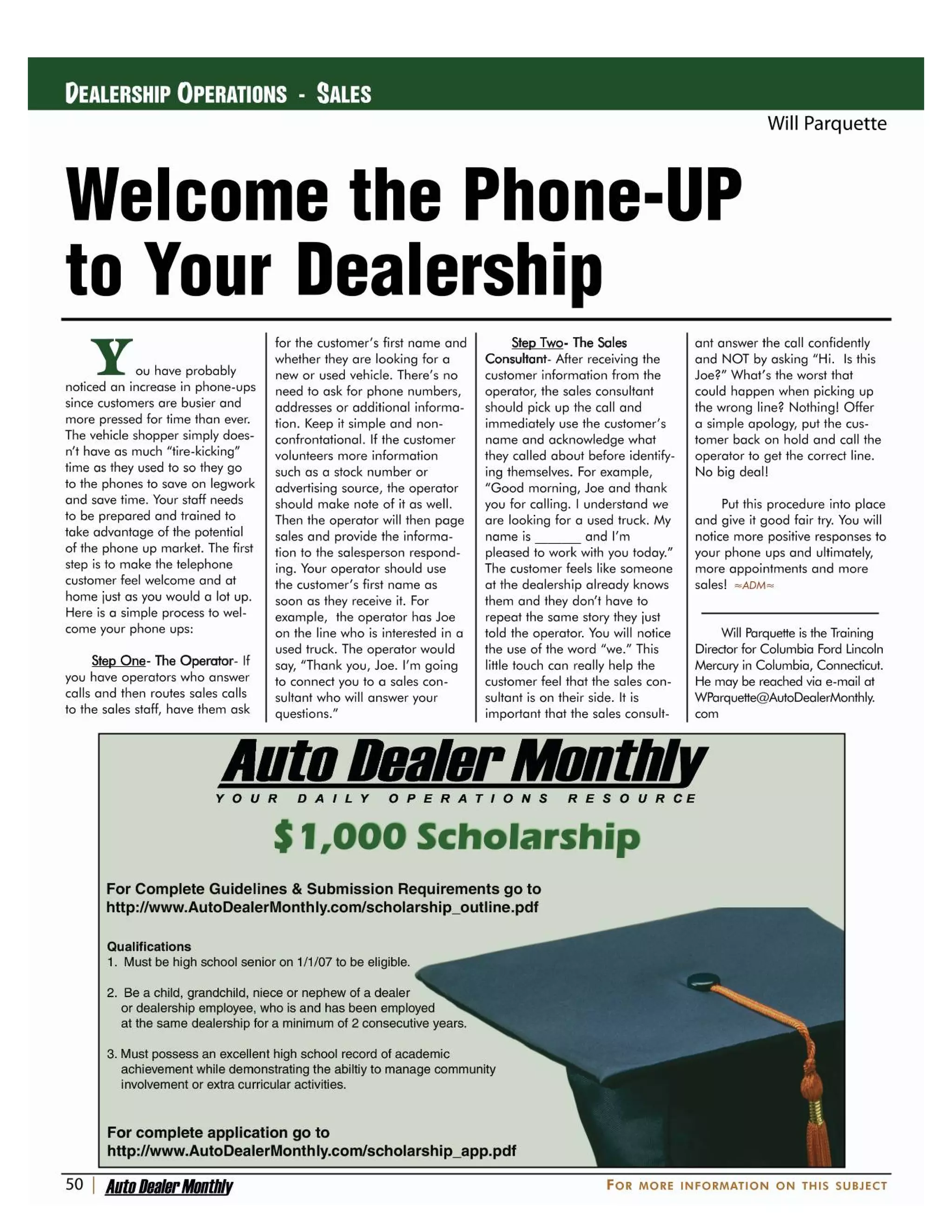 Adm March 2007 Welcome The Phone Up | PDF