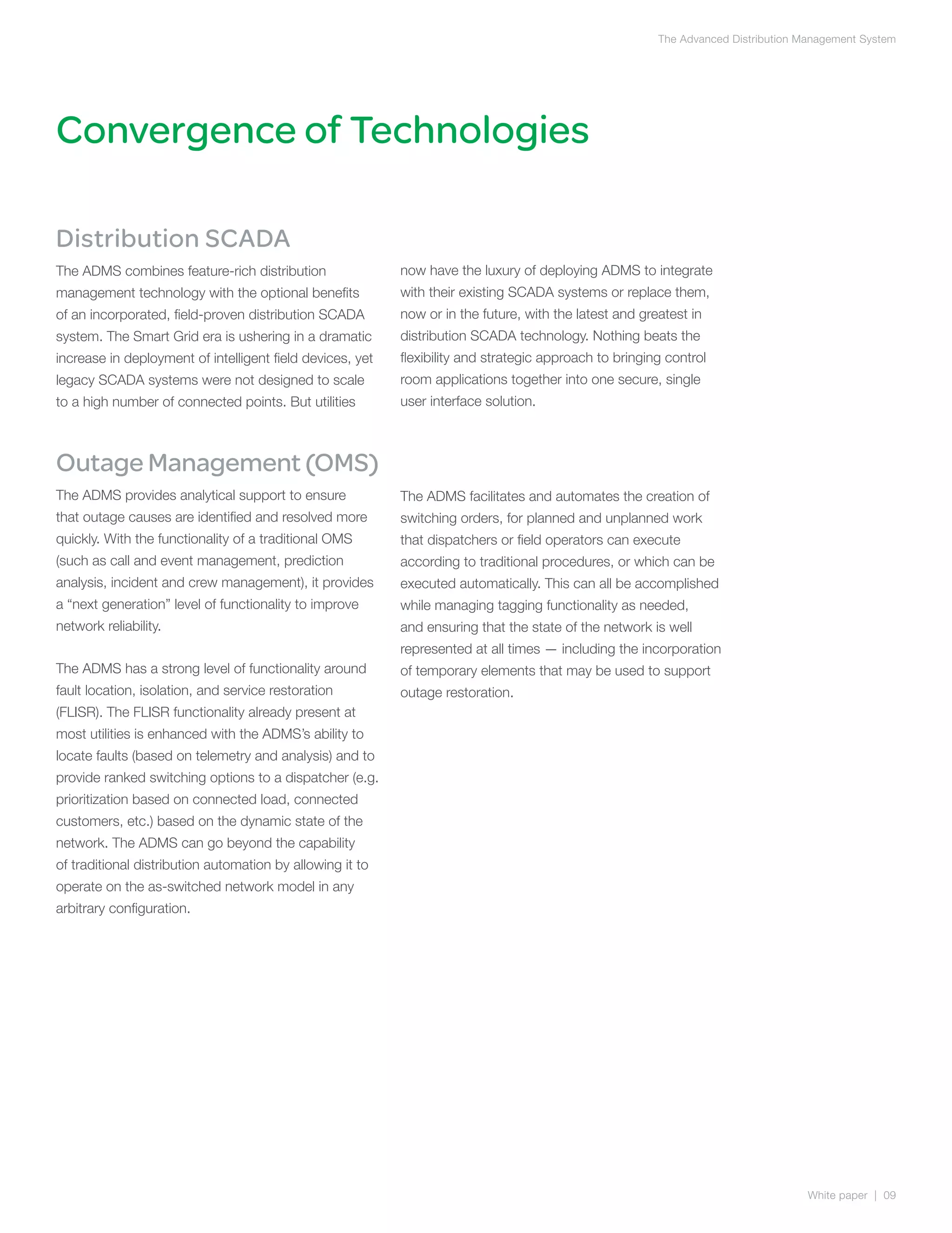 The Advanced Distribution Management System (ADMS) | PDF