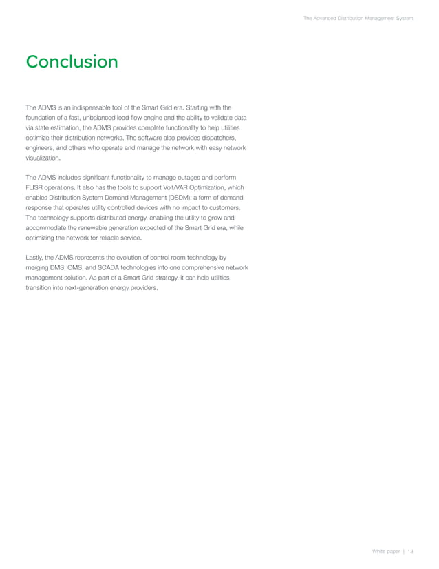 The Advanced Distribution Management System (ADMS) | PDF