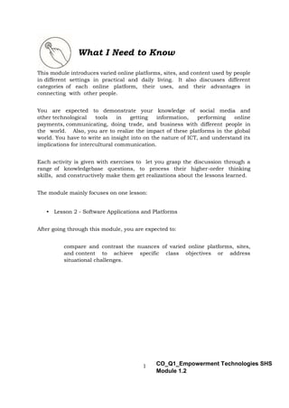 Admshs emp tech_q1_m1_l2_software application and platforms | PDF