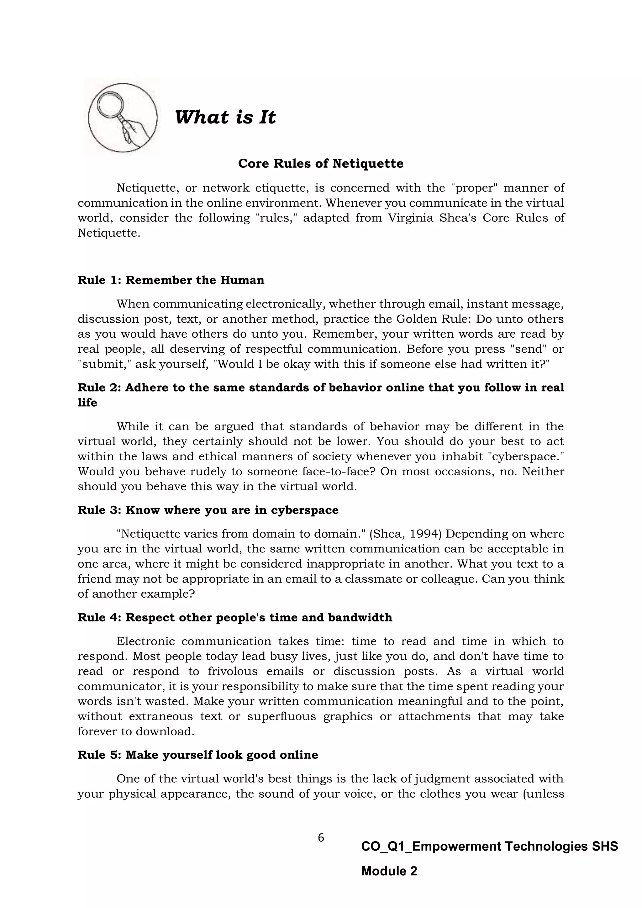 Admshs emp tech_q1_m2_netiquettes | PDF