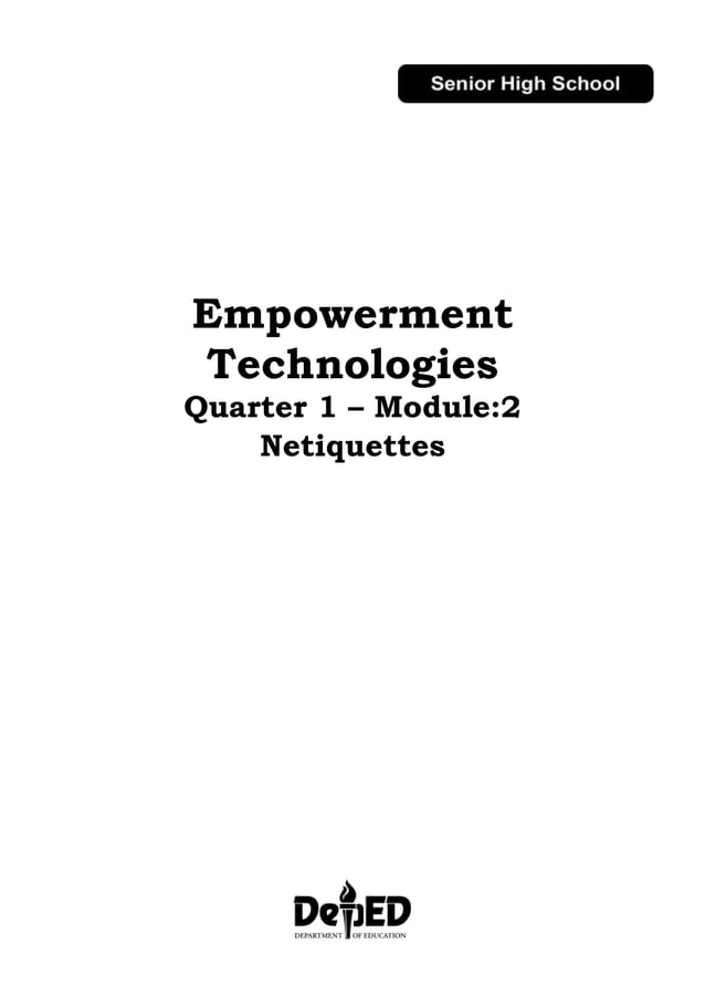 Admshs emp tech_q1_m2_netiquettes | PDF | Internet for Beginners | Internet