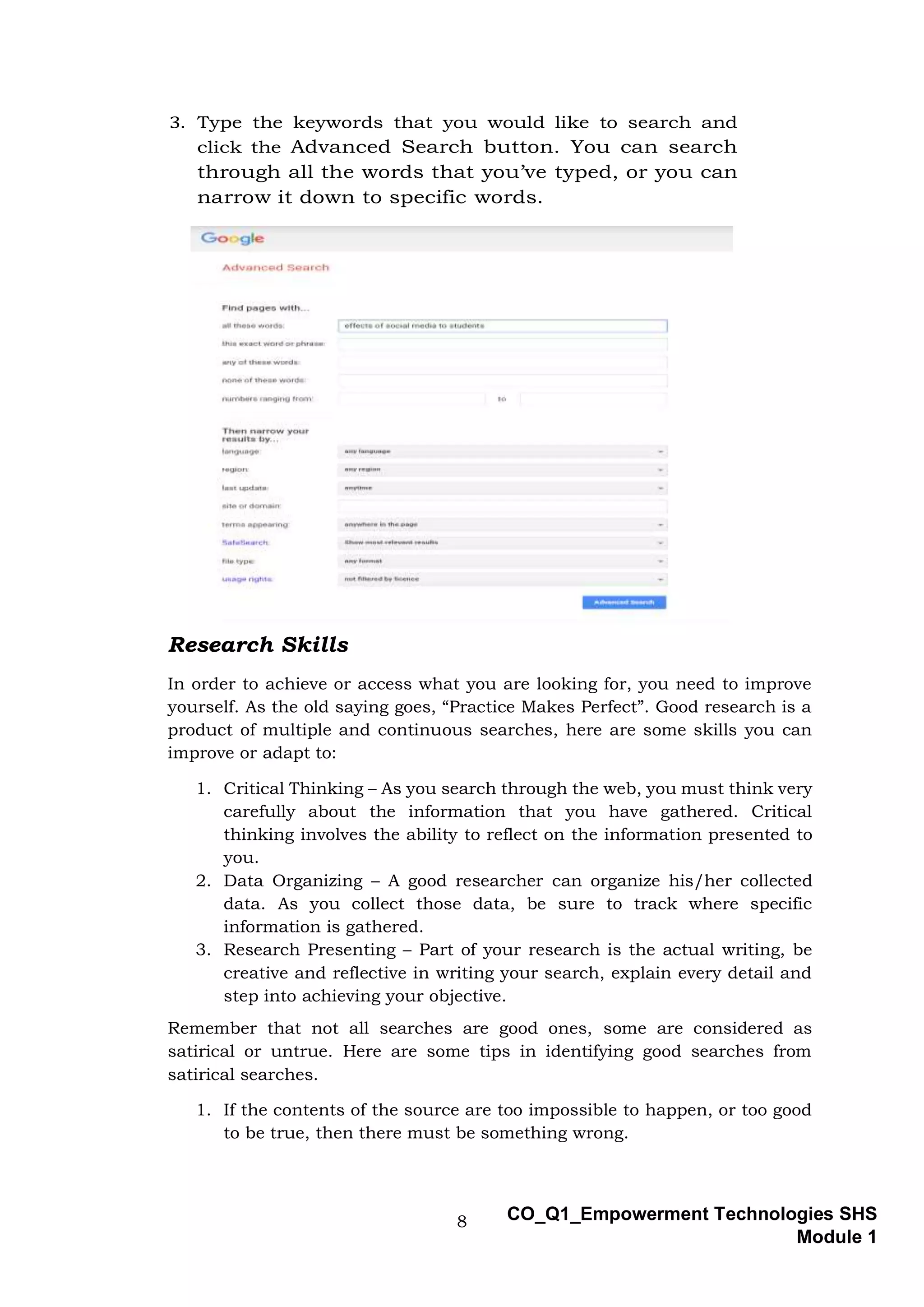 Admshs emp tech_q1_m3-online navigation | PDF