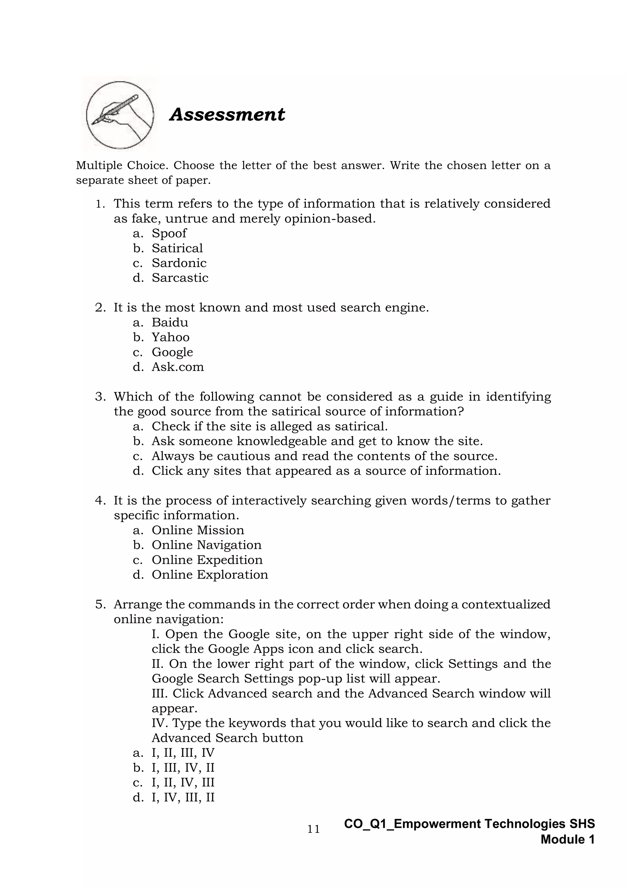 Admshs emp tech_q1_m3-online navigation | PDF