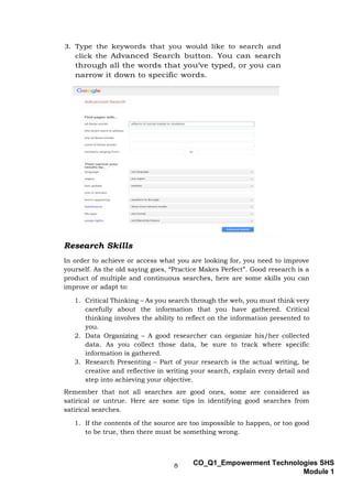 Admshs emp tech_q1_m3-online navigation | PDF