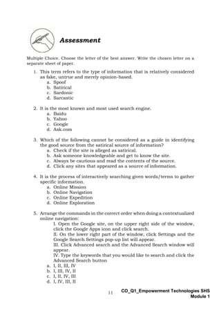 Admshs emp tech_q1_m3-online navigation | PDF