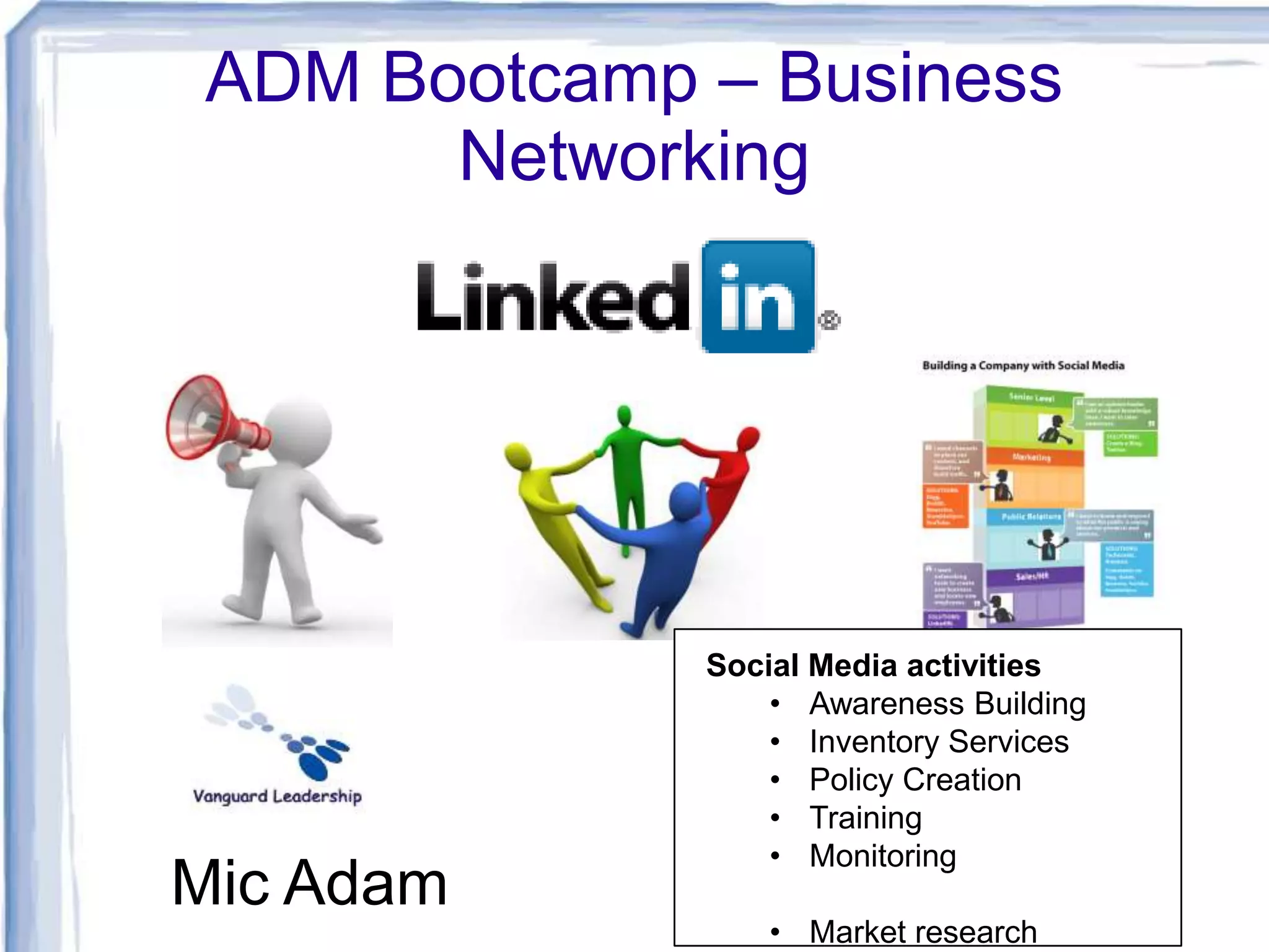 ADM Social Media Boot Camps - Summary | PPTX | Social Networking | Internet