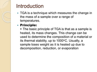 Thermogravematric analysis | PPTX