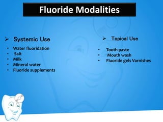 Fluoride In Dentistry | PPTX