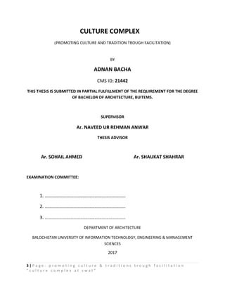 thesis book culture complex by Ar Adnan Bacha | PDF