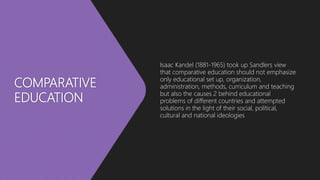 comparative education; meaining, defiation, aim, purpose, (TASNEEMKHOKHAR1280@GMAIL.COM) | PPTX