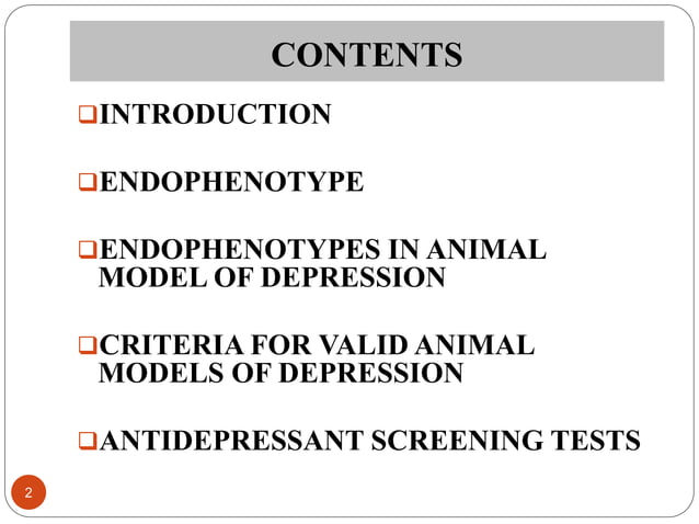 Animal models of Anxiety and depression (ADNAN KHAN) | PPTX