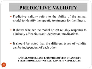 Animal models of Anxiety and depression (ADNAN KHAN) | PPTX