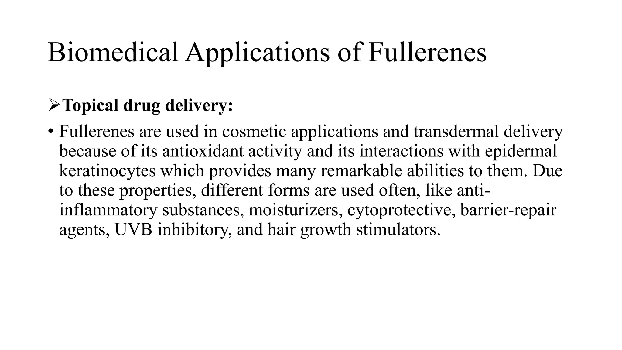 Biomedical Application Of Fullerenes | PPTX