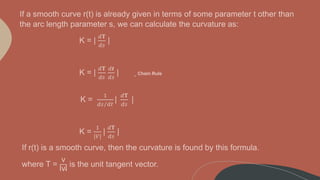 Curvature & Normal Vectors of a Curve | PPT