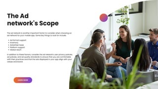 Things to Consider When Choosing An Ad Network for your App | PDF ...