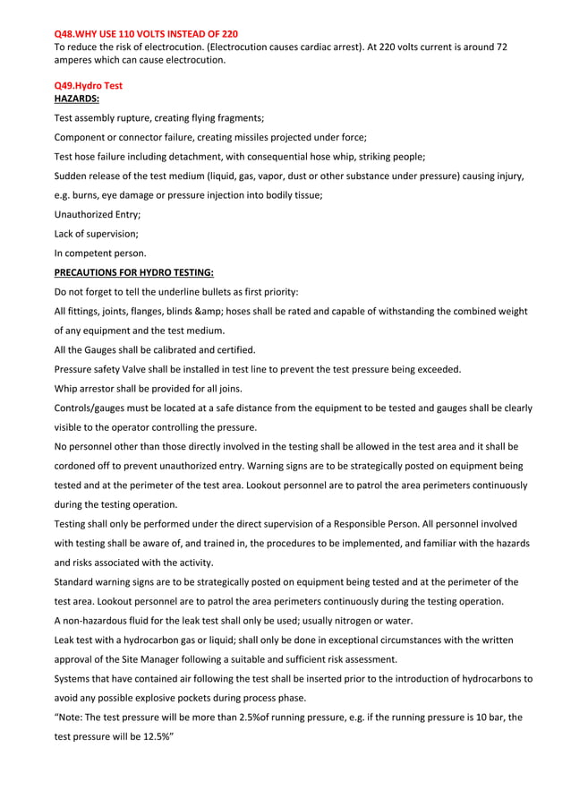 ADNOC WPR interview question and answers for UAE | PDF