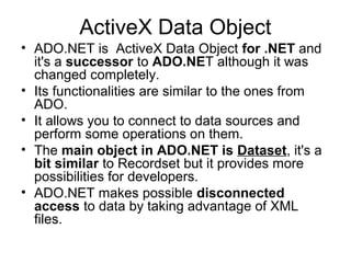 Ado | PPT | Databases | Computer Software and Applications