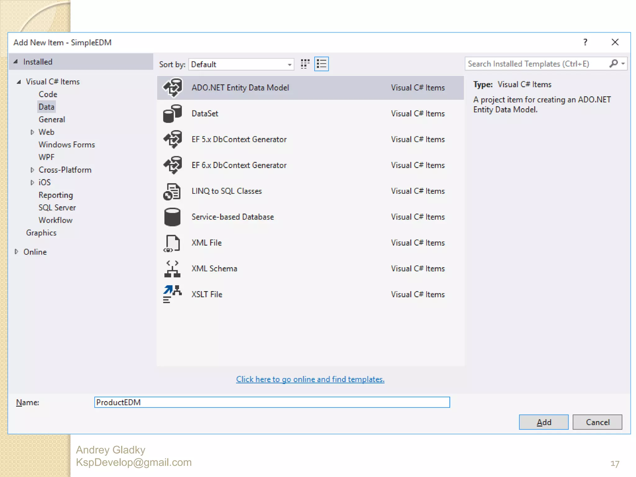 Module 6 Entity Framework Ppt