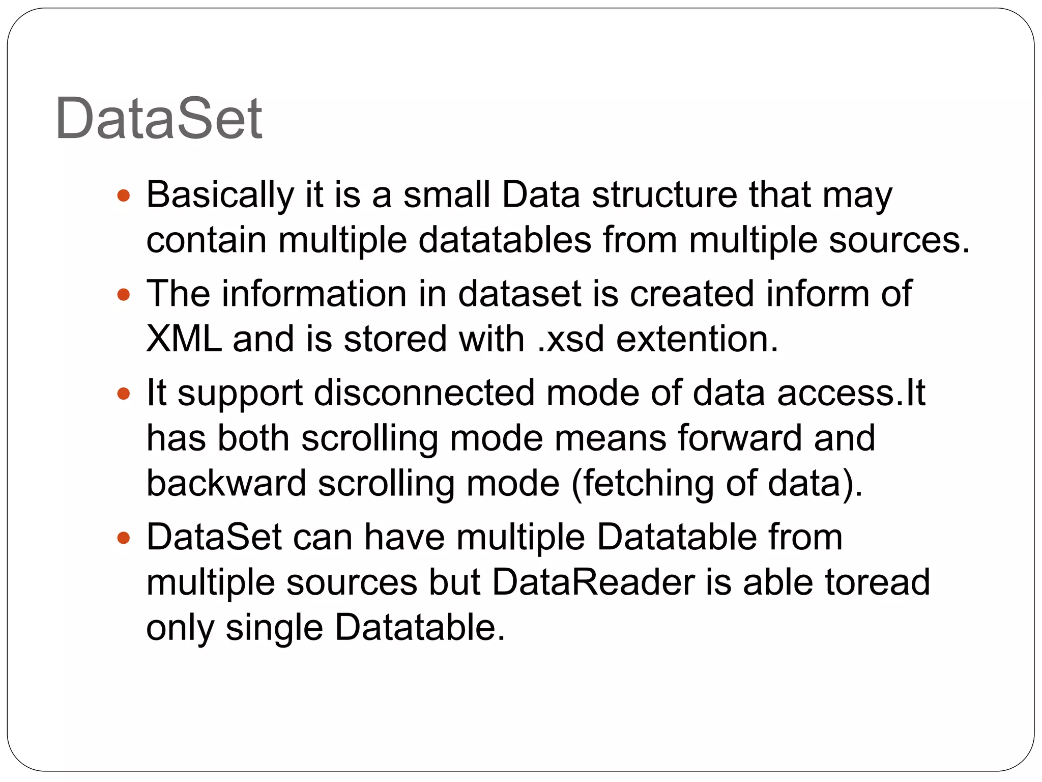 Adonet Tutorial Pptx Databases Computer Software And Applications