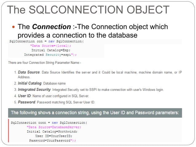 Ado Net Tutorial Pptx Databases Computer Software And Applications