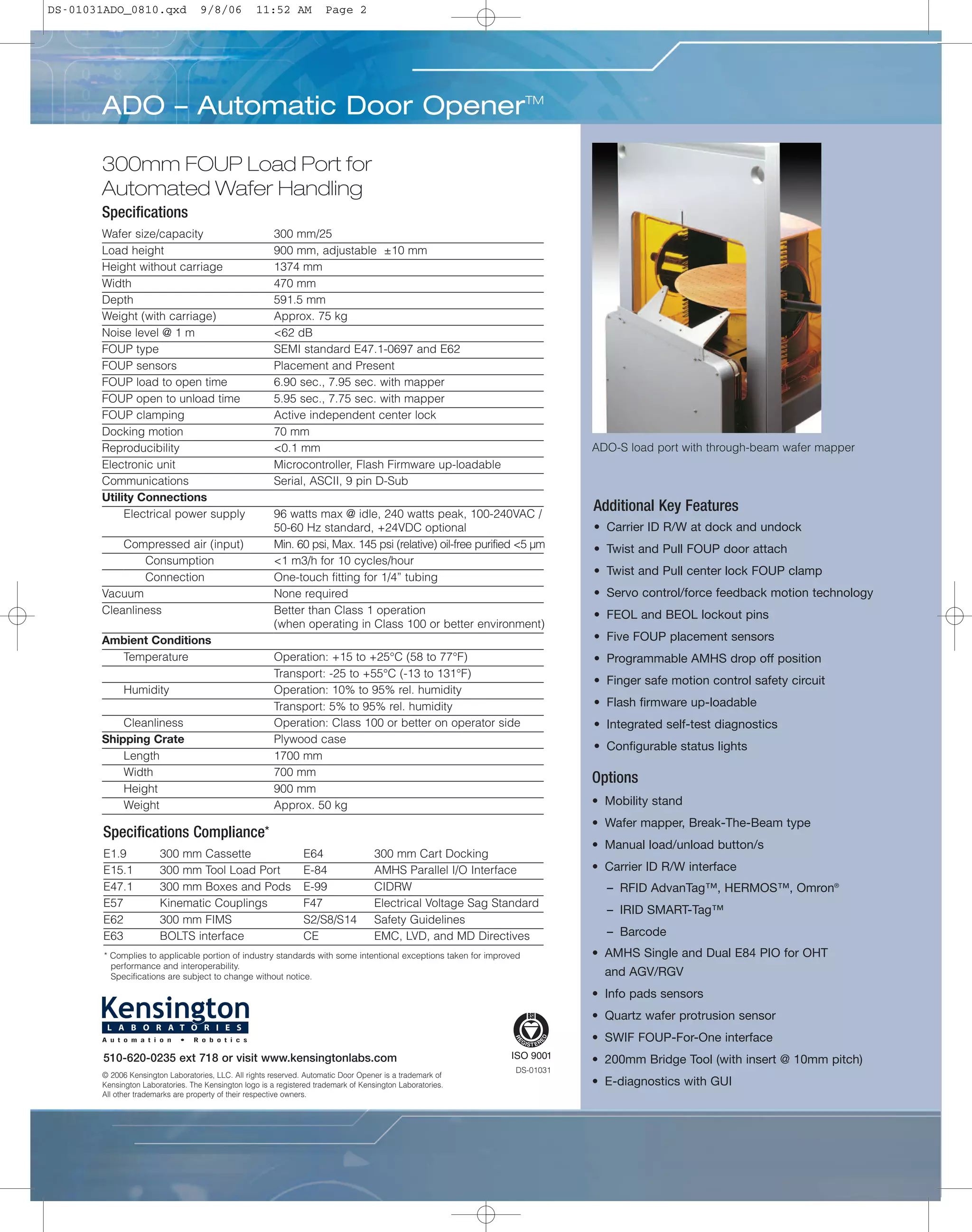 ADO - Automatic Door Opener - Kensington Labs | PDF