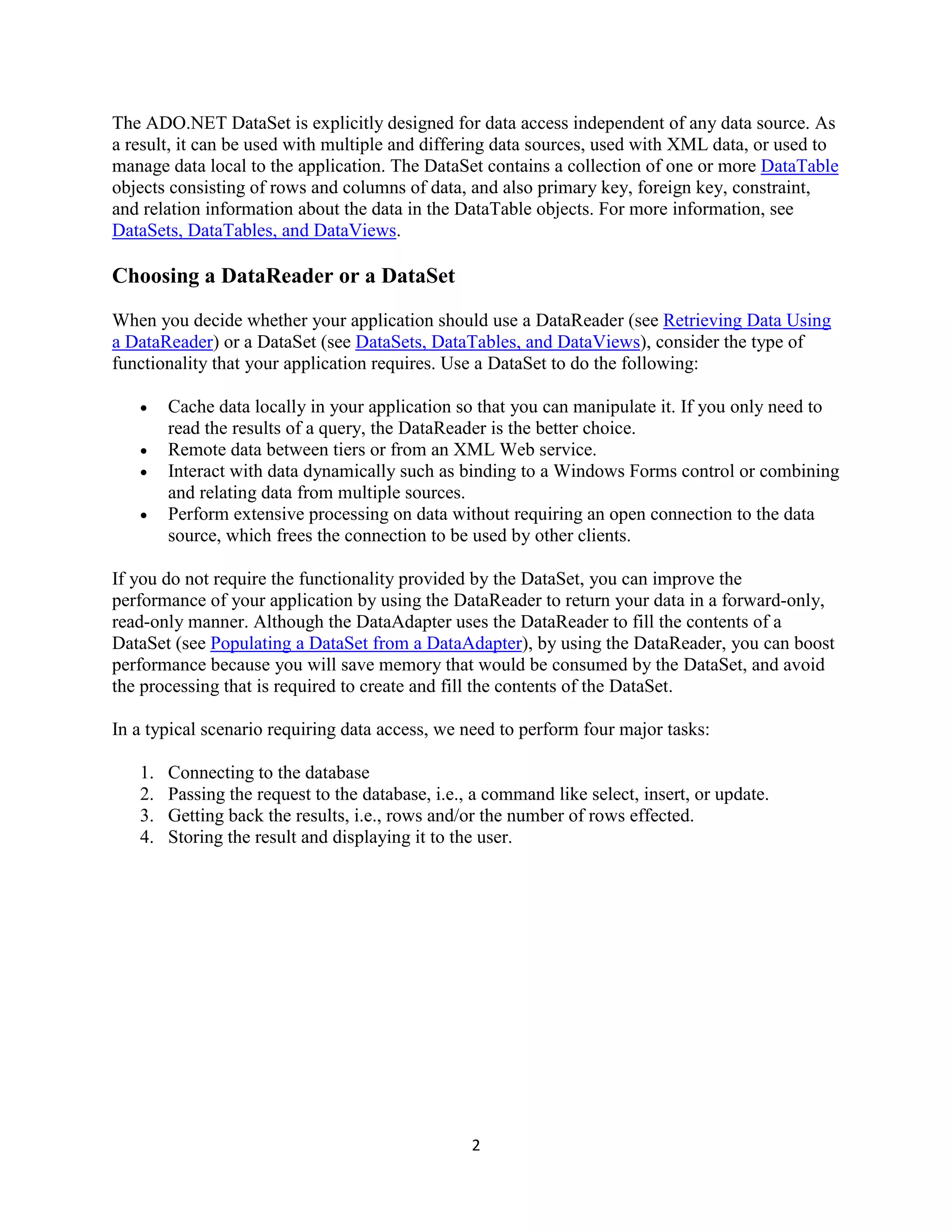 Ado.Net Architecture | PDF