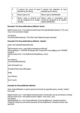 ADO.NET difference faqs compiled- 1 | PDF