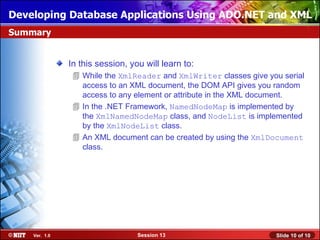 Ado.net session13 | PPT